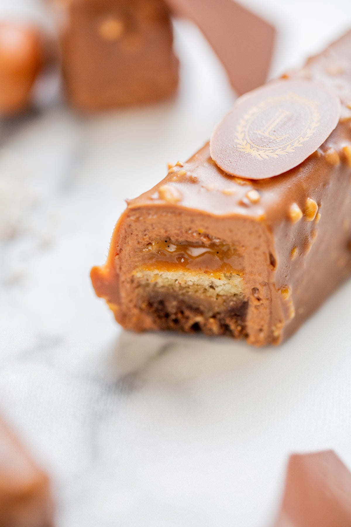 Chocolate Caramel Hazelnut Finger | Ladurée
